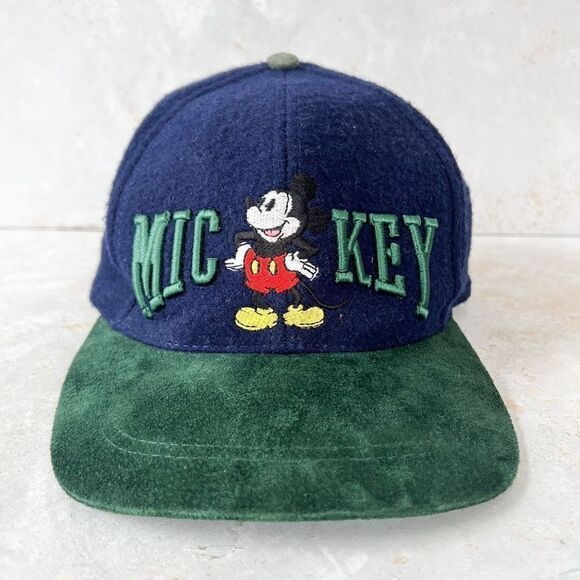 Disney | Accessories | Vintage 9s Blue Green Wool Suede ...